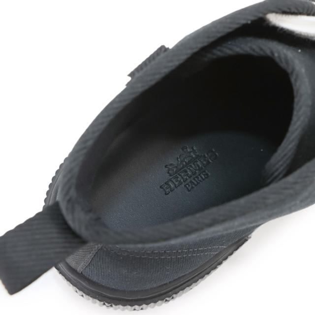 未使用 展示品 エルメス  イティネレール ハイカット スニーカー キャンバス ブラック 38 25.0cm レディース 90299691 【中古】ブランド