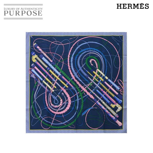 未使用 展示品 エルメス スカーフ カレ 90 Fouets et Badines 鞭とグリップ 大判 シルク 100% レディース 90299698 【中古】ブランド