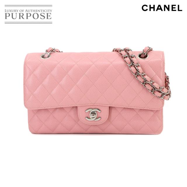 新品同様 シャネル バッグ マトラッセ 25 チェーン ショルダー バッグ キャビアスキン ピンク レディース 90300307 【中古】ブランド