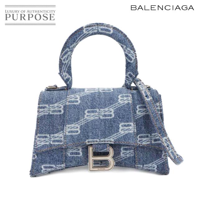 未使用 展示品 バレンシアガ バッグ アワーグラス XS 2way ハンド ショルダー バッグ デニム レディース 90300316 【中古】ブランド