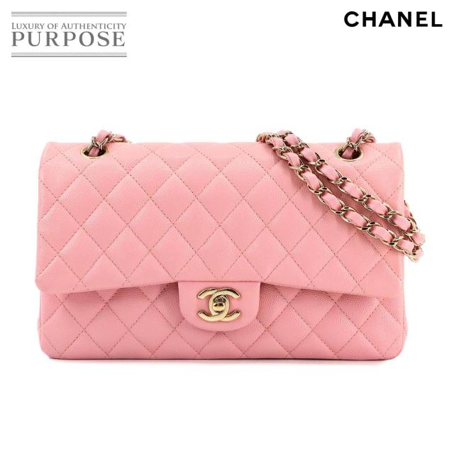 新品同様 シャネル バッグ マトラッセ 25 チェーン ショルダー バッグ キャビアスキン ピンク レディース 90300332 【中古】ブランド
