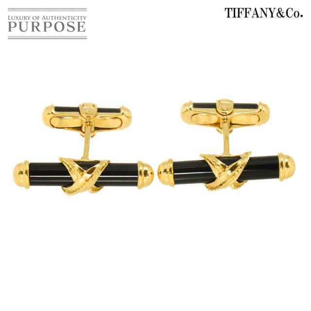 ティファニー TIFFANY Co. カフス オニキス K18 YG イエローゴールド 750 メンズ 90301857 【中古】BJ