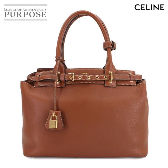 新品同様 セリーヌ バッグ コンティ トート バッグ レザー タン 199873EZJ ゴールド 金具 レディース 90302020 【中古】ブランド