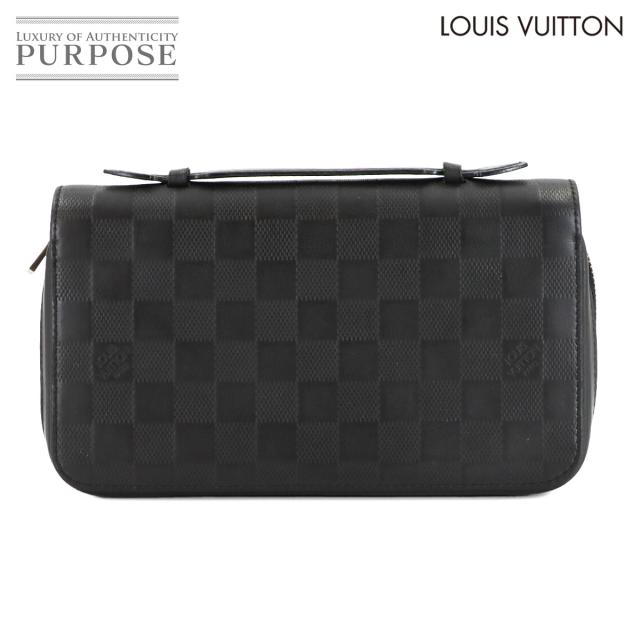 ルイ ヴィトン 財布 ダミエ アンフィニ ジッピーXL ラウンドファスナー 長財布 レザー オニキス メンズ 90302047 【中古】ブランド