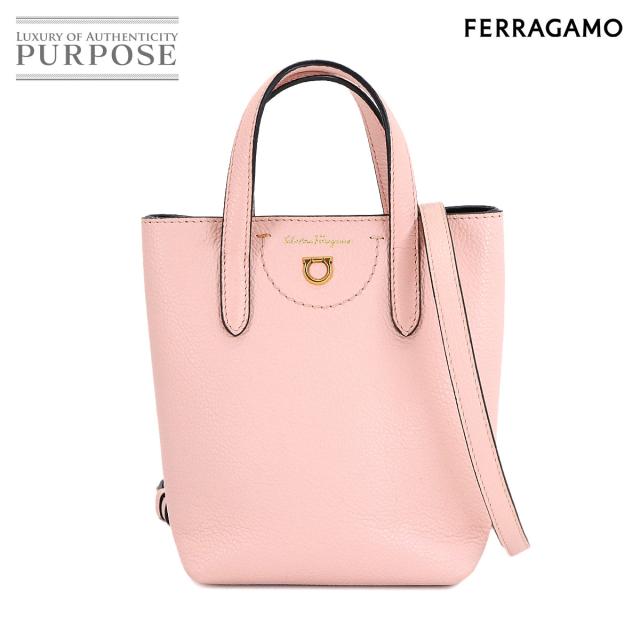 サルヴァトーレ フェラガモ バッグ ガンチーニ 2way ハンド ショルダー バッグ レザー ピンク レディース 90303768 【中古】ブランド