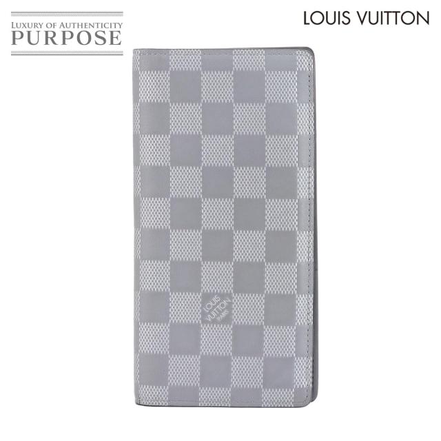 ルイ ヴィトン 財布 ダミエ アンフィニ ポルトフォイユ ブラザ 長財布 グレー N60335 メンズ 90303798 【中古】ブランド