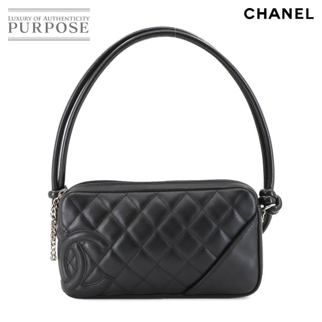 新品同様 シャネル バッグ カンボンライン ショルダー バッグ レザー ブラック A25175 レディース 90303866 【中古】ブランド