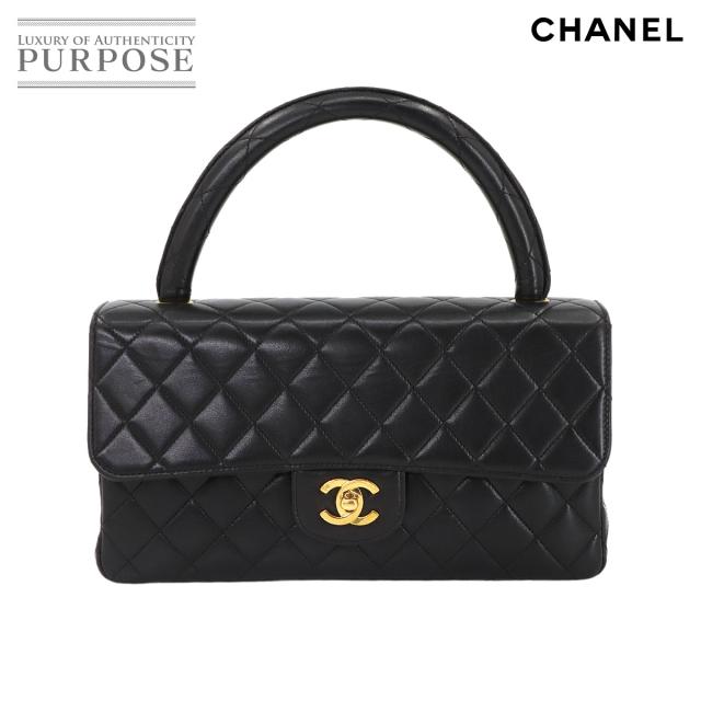 新品同様 シャネル バッグ マトラッセ 親子バッグ 親のみ ハンド バッグ ラムスキン ブラック レディース 90304477 【中古】ブランド