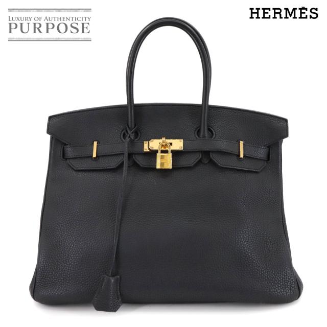美品 エルメス バッグ バーキン35 トゴ ブラック ハンド バッグ □R刻印 ゴールド 金具 レディース 90304810 【中古】ブランド