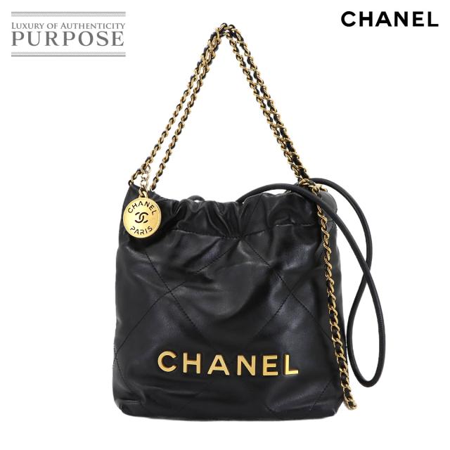 新品同様 シャネル バッグ CHANEL 22 ミニ チェーン ハンド ショルダー バッグ ブラック AS3980 レディース 90305389 【中古】ブランド