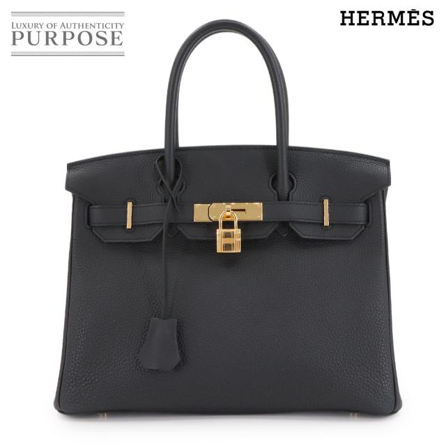 新品同様 エルメス バッグ バーキン30 ハンド バッグ トゴ ブラック D刻印 ピンクゴールド 金具 レディース 90305417 【中古】ブランド