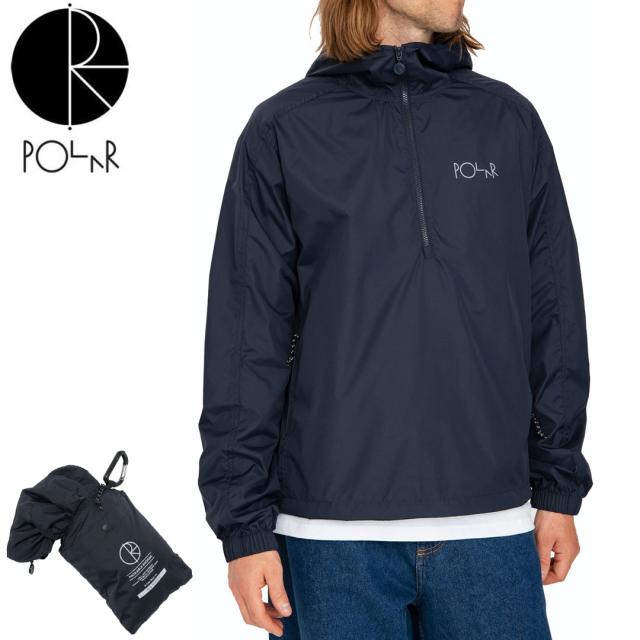 POLAR ポーラー スケボー ジャケット PACKABLE ANORAK JACKET ネイビー NO7