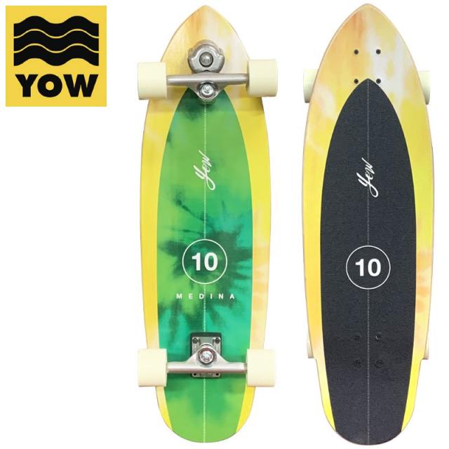 YOW サーフスケート ロングボード コンプリート MEDINA TIE DYE 33インチ COMPLETE SURFSKATE ヤウ システム スラスタートラック仕様 NO7