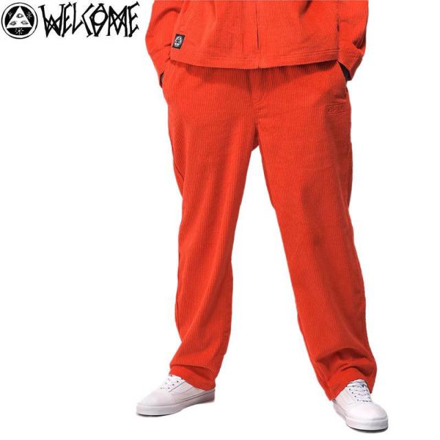 WELCOME ウェルカム スケートボード パンツ HYDRA CORDUROY ELASTIC PANT PUMPKIN オレンジ NO4