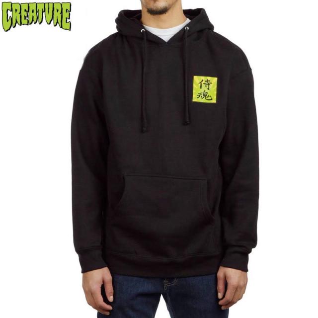 CREATURE クリーチャー スケボー パーカー SOUL SERVANT PULL OVER HOODED ブラック NO13