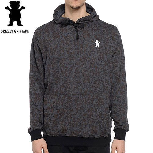 GRIZZLY グリズリー スケボー パーカー SPRINGFIELD CAMO HOODIE チャコール グレー NO5