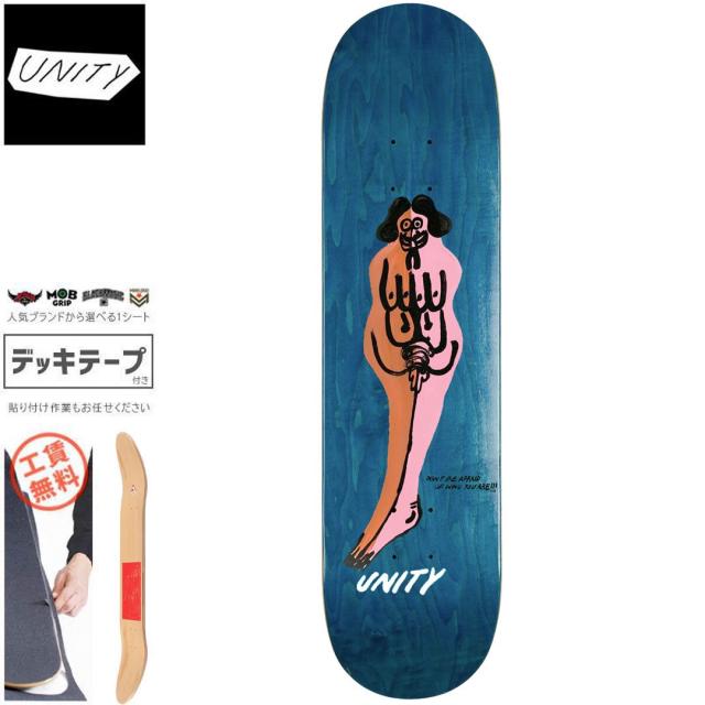 UNITY ユニティ スケボー スケートボード デッキ TOGETHER DECK 8.06インチ ブルー NO4