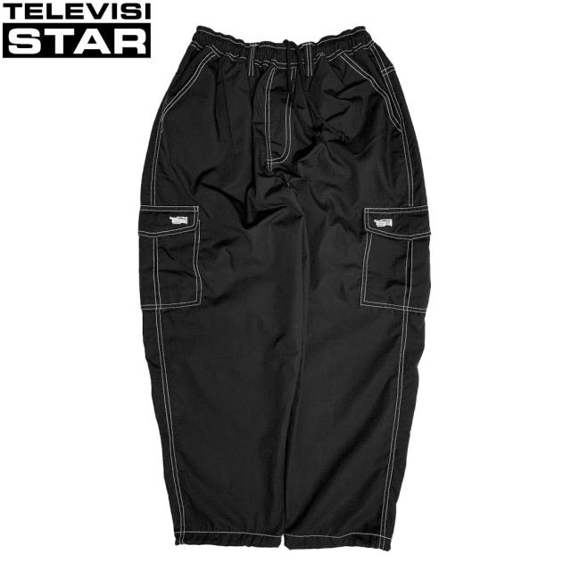 テレビジスター TELEVISI STAR カーゴパンツ BAGGY OG PANTS VX ブラック NO2