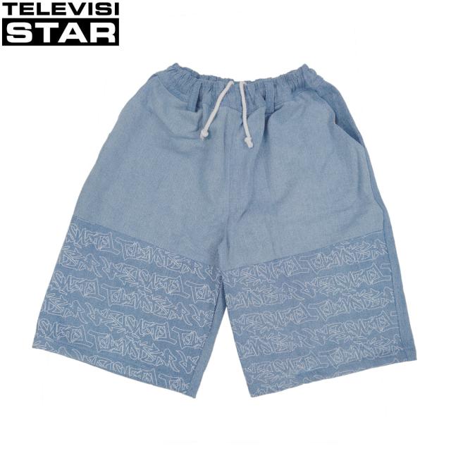 TELEVISI STAR テレビジスター SHORTS BAGGY OG ライトブルー NO15