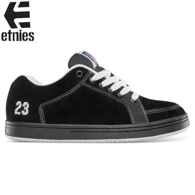 エトニーズ ETNIES スケートボード シューズ SAL23 ブラックxホワイト NO110