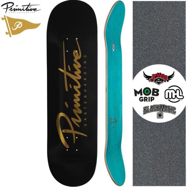 PRIMITIVE プリミティブ スケボー デッキ NUEVO BLACK GOLD TEAM DECK  8.0 8.25 8.75 NO60