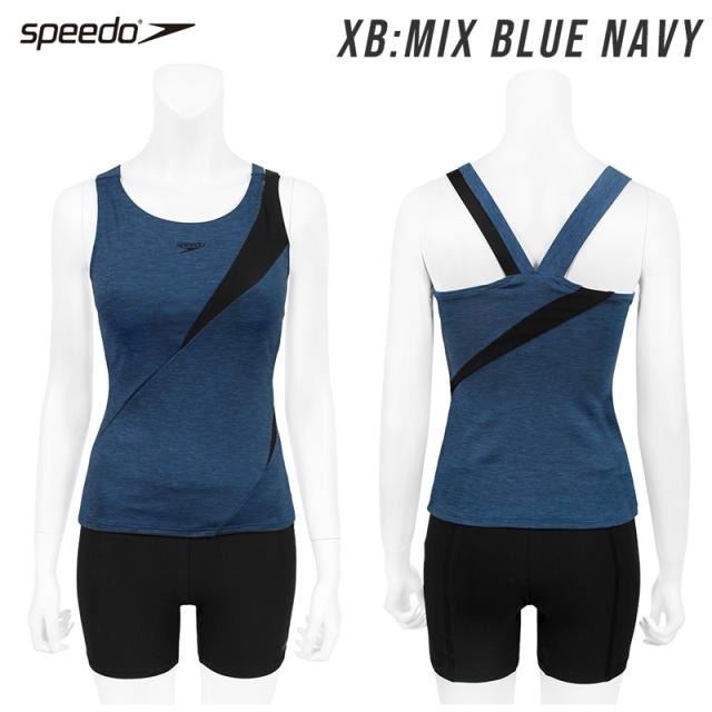 speedo スピード ディアゴナ セパレーツ フィットネス 水着 セパレート レディース ノースリーブ 水泳 《レビュー記入で送料無料》 競泳 プール スイミング ママ ミセス シンプル お洒落 大きいサイズ M L O XO 送料無料 : SFW22215 ディアゴナセパレーツ Diagona Separates