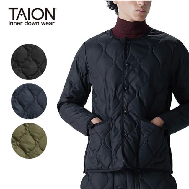 タイオン TAION ダウン ジャケット ミリタリー クルーネック ダウンジャケット メンズ レディース ユニセックス 防寒 TAION-104B2ML-1