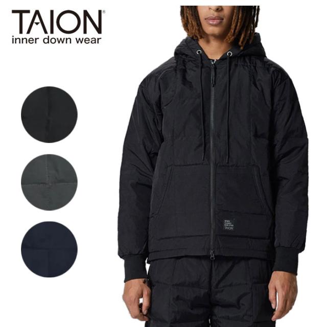 タイオン TAION ダウン ジャケット スポーツクラシック フロントジップ ダウンパーカー フーディー ユニセックス 軽量 防寒 TAION-106WZSC