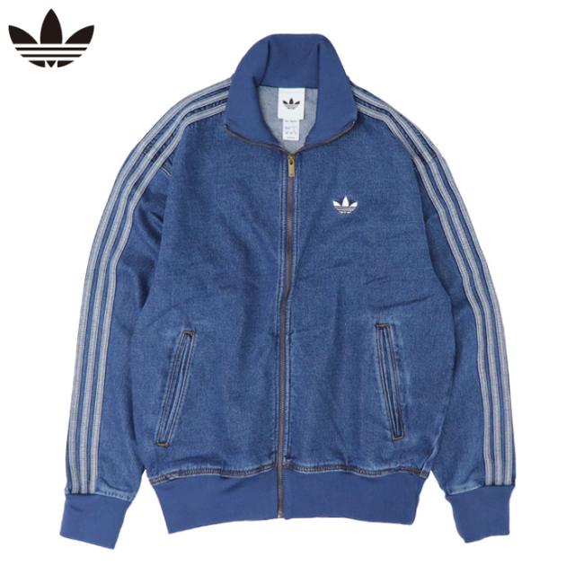 アディダスオリジナルス ジャケット ファイヤーバード デニム ミディアムヴィンテージ adidas Originals ADICOLOR DENIM FIREBIRD TRACK TOP