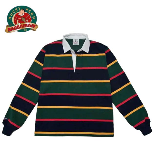 バーバリアン ラグビージャージ ボーダー BARBARIAN  12oz REGULER LONG / USF NAVY (05)（NEW JAPAN SIZE）