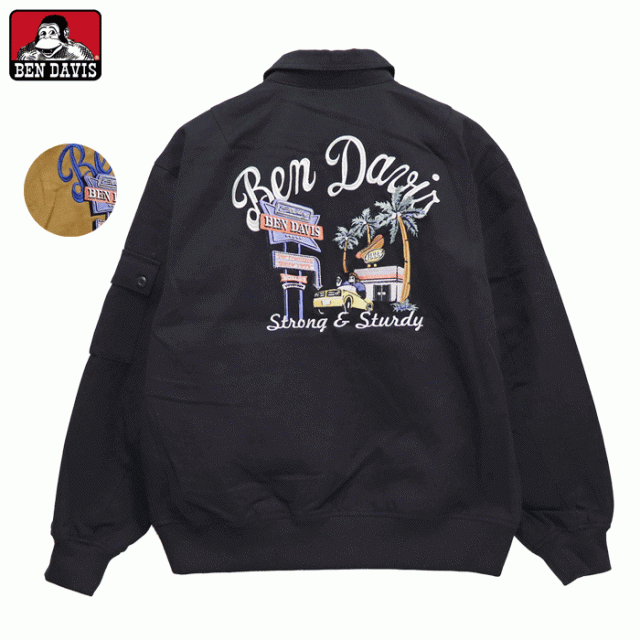 ベンデイビス ジャケット 長袖 コットン ブルゾン BEN DAVIS COTTON DUCK SOUVENIR JACKET ベンデービス / ベン デイビス  (SA)