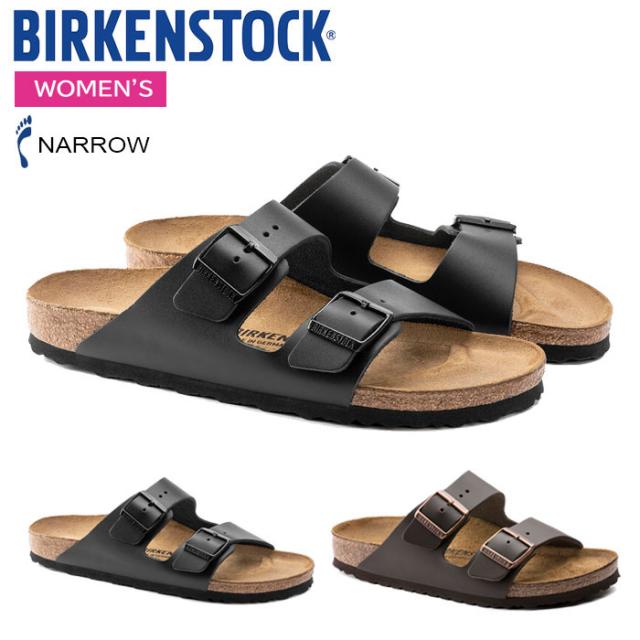 ビルケンシュトック サンダル レディース アリゾナ スムースレザー 天然皮革 ナローフィット(幅狭) BIRKENSTOCK ARIZONA