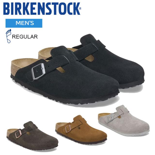 ビルケンシュトック サンダル メンズ ボストン スウェード レザー レギュラーフィット(幅広) BIRKENSTOCK BOSTON