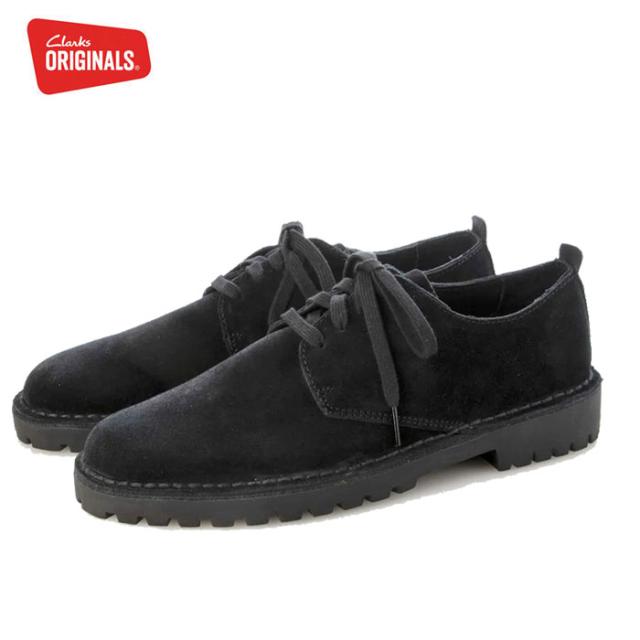 クラークス オリジナルス メンズ デザート ロック ロー ブーツ ブラック スエード Clarks Originals Desert Rock Lo Black Suede