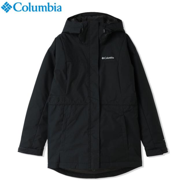 コロンビア レディース アウター ハイクバウンド ロング インシュレーテッド ジャケット ブラック 軽量 中綿 防水 保温 Columbia Hikebound Long WR2638