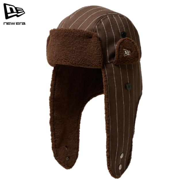 ニューエラ キャップ トラッパー フライトキャップ ストライプ メンズ レディース ブラウン  NEW ERA TRAPPER BRN STRIPE BRN