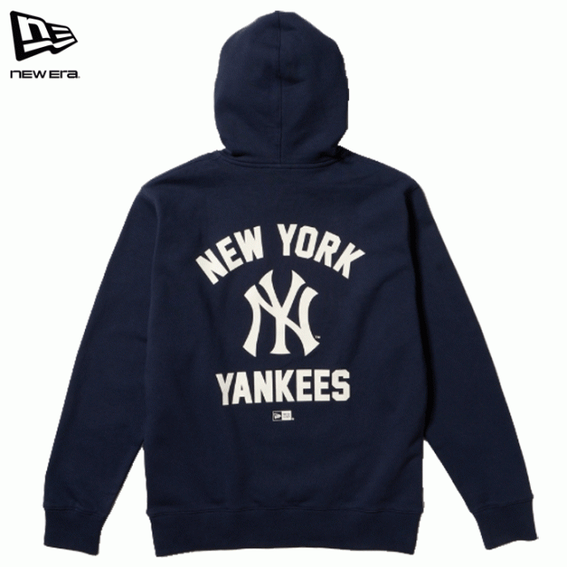 ニューエラ 長袖 スウェット フーディー 裏毛 コットン ヤンキース ネイビー メンズ レディース NEW ERA SW PO HOODIE NEYYAN NVY 252