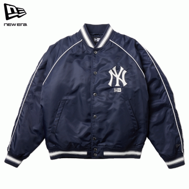ニューエラ ジャケット アウター ブルゾン ヤンキース 中綿入り ネイビー メンズ レディース NEW ERA NYLON VARSITY NEYYAN NVY 252