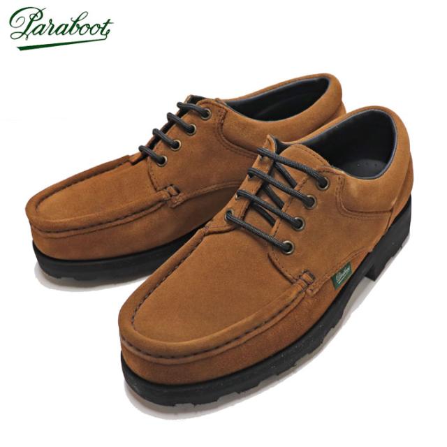 パラブーツ メンズ ティエール ロケイドソール Uチップ レザー デッキシューズ PARABOOT THIERS (ROCAD SOLE) VEL WHISKY (正規品証明書付属)