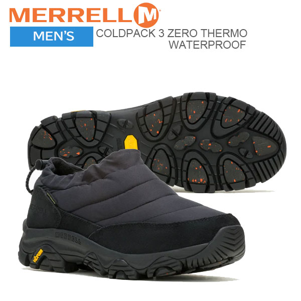 メレル コールドパック 3 ゼロ サーモ ウォータープルーフ ブラック 防滑 防水 保温 MERRELL COLDPACK 3 ZERO THERMO WATERPROOF BLACK