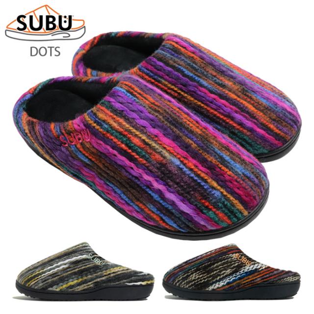 SUBU スブ サンダル メンズ レディース サンダル スリッポン スリッパ ルームシューズ 室内履き 温か中綿入り 防寒 低反発インソール