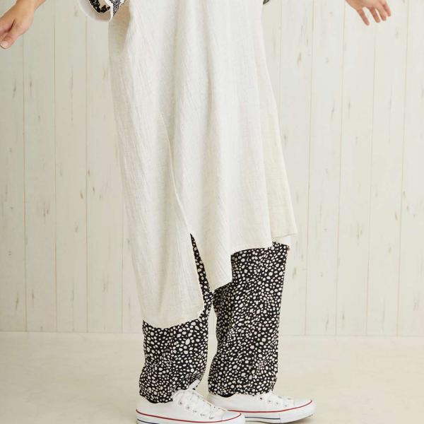 チュニックワンピ 春夏 クロスステッチ エンブ オリエンタル 大人