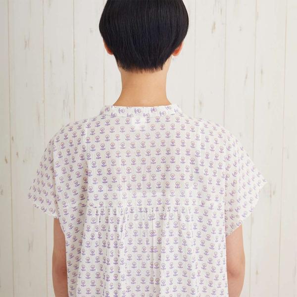 春夏 チュニックワンピース エレガントフラワー コットン ワンピ