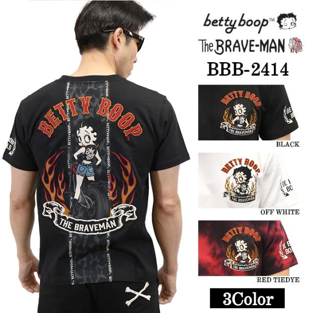 THE BRAVEMAN×BETTY BOOP ベティーブープ 天竺 半袖Tシャツ bbb-2414