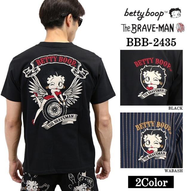 THE BRAVEMAN×BETTY BOOP ベティーブープ 天竺 半袖Tシャツ bbb-2435
