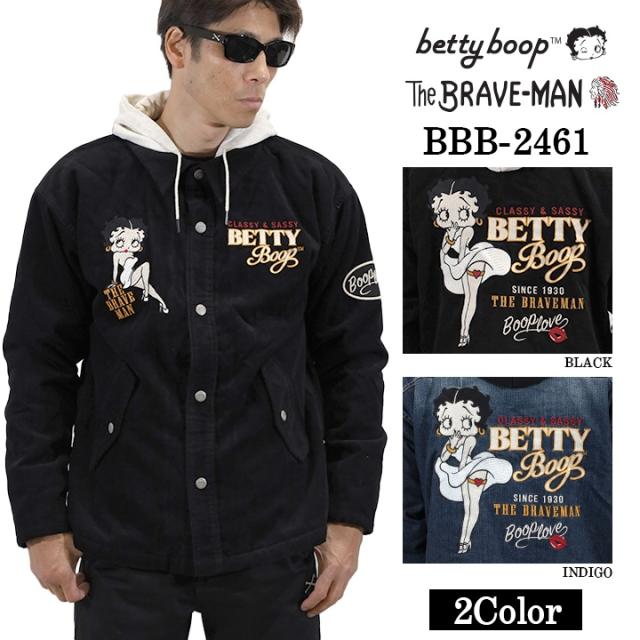 THE BRAVEMAN×BETTY BOOP ベティーブープ 裏ファー フェイクレイヤード ジャケット bbb-2461