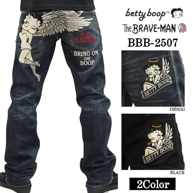 THE BRAVEMAN×BETTY BOOP ブレイブマン ベティ・ブープ コラボ デニムパンツ ジーンズ ボトム bbb-2507