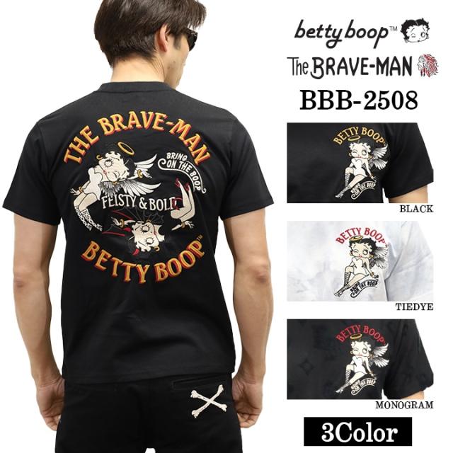 THE BRAVEMAN×BETTY BOOP ベティーブープ 天竺 半袖Tシャツ bbb-2508