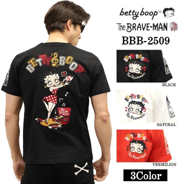 THE BRAVEMAN×BETTY BOOP ベティーブープ 天竺 半袖Tシャツ bbb-2509