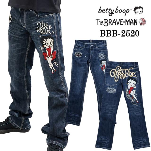 THE BRAVEMAN×BETTY BOOP ブレイブマン ベティ・ブープ コラボ デニムパンツ ジーンズ ボトム bbb-2520